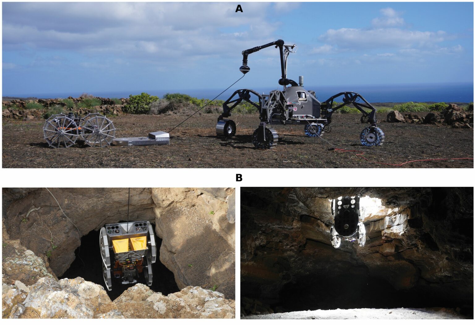 Cooperative exploration of caves - Uncrewed Systems